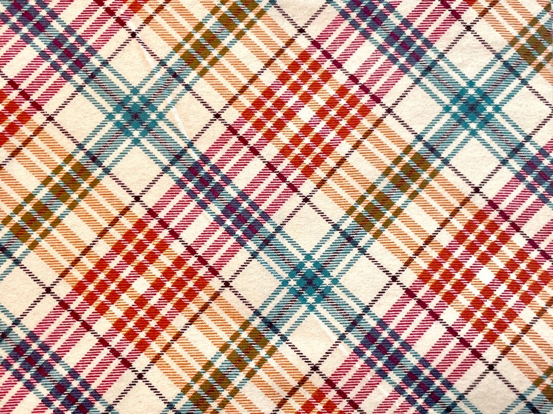 FLANNEL Fabric; Red and Blue Plaid, 100% Cotton, Snuggle Flannel, Last ...