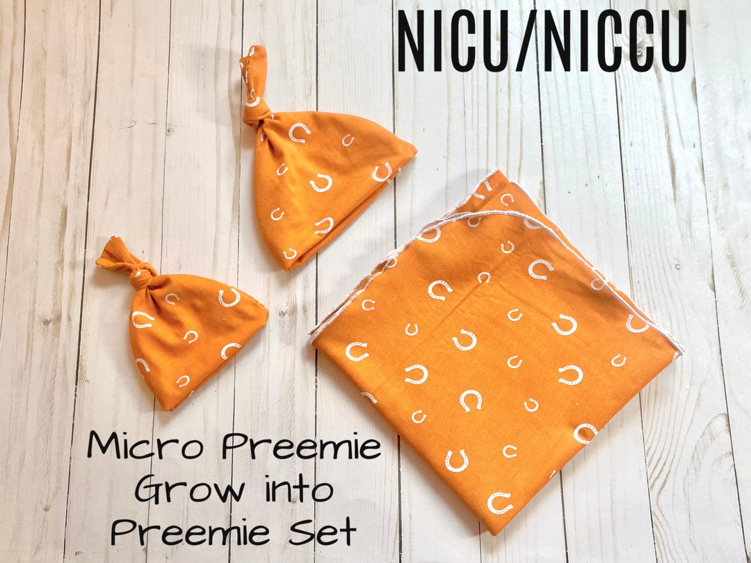 Micro Preemie Grow Into Preemie Gift Set | Horse Shoe Knotted Preemie ...