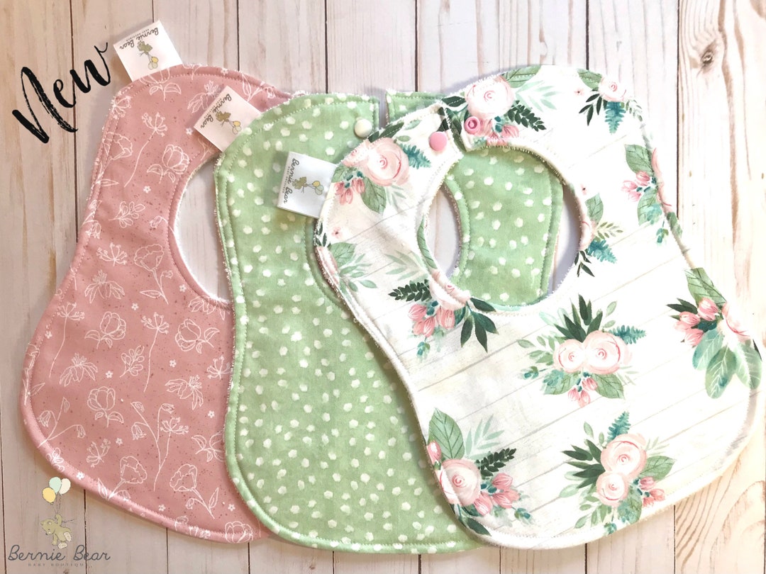 Floral Baby Bibs | Floral Drool Bibs | Floral Watercolor Bibs | | Girl ...