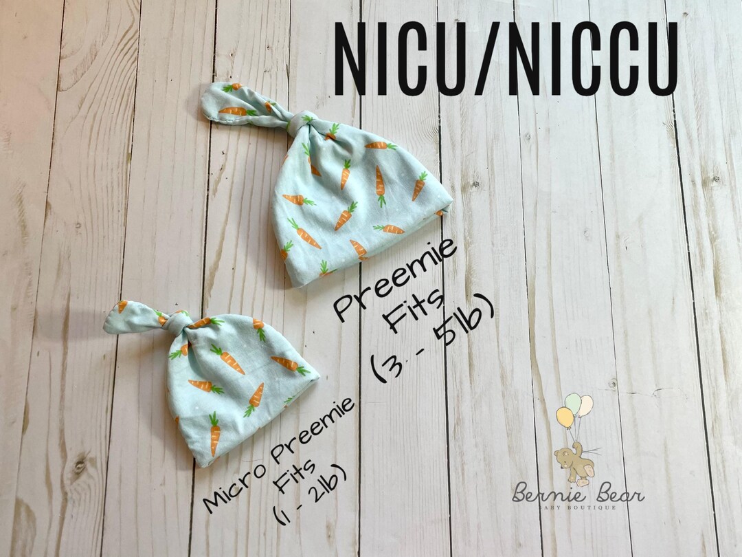 Easter Preemie Baby Hat | NICU Preemie Knotted Hat | Baby Hat | Carrots ...