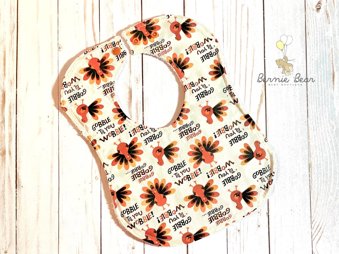 Thanksgiving Bibs Autumn Bibs Turkey Bibs Turkey Gender Neutral Bibs ...