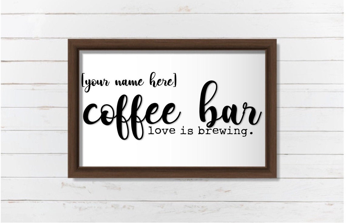 Coffee Bar Printable [personalize] - Etsy