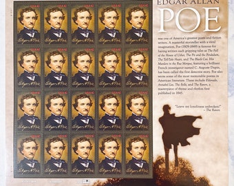 Edgar Allan Poe Stamps - Etsy