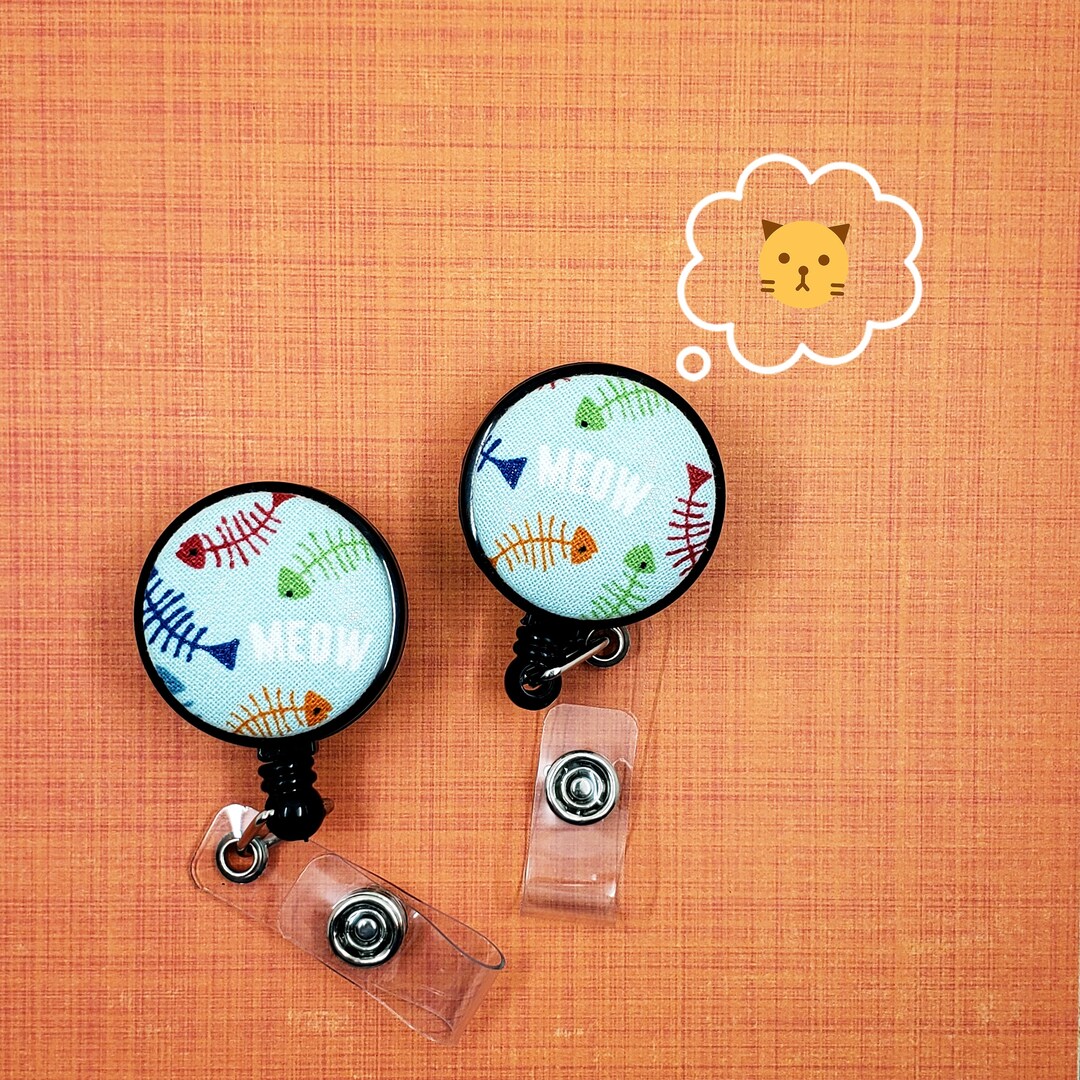 Fishbone I.D. Badge Reel, Cat-fish Badge Reel, Catlover I.D. Badge Reel ...