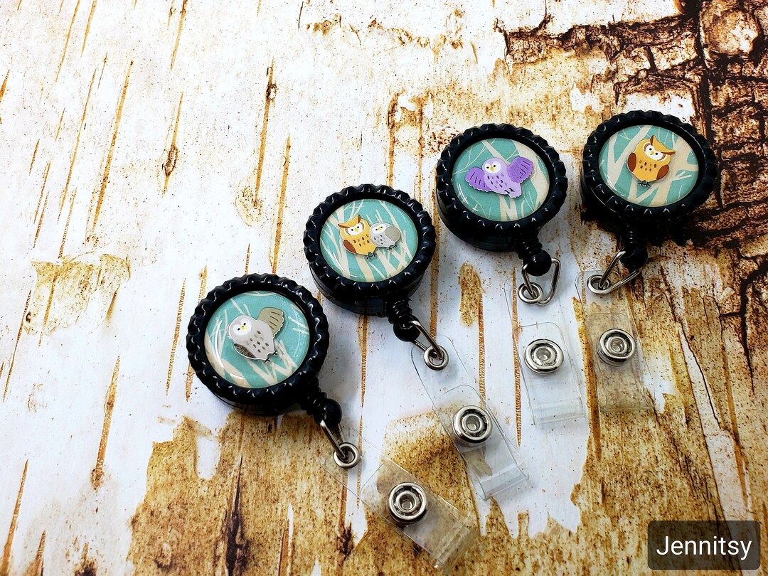 Owl I.D. Badge Reels, Cute Owls Badge Reels - Etsy