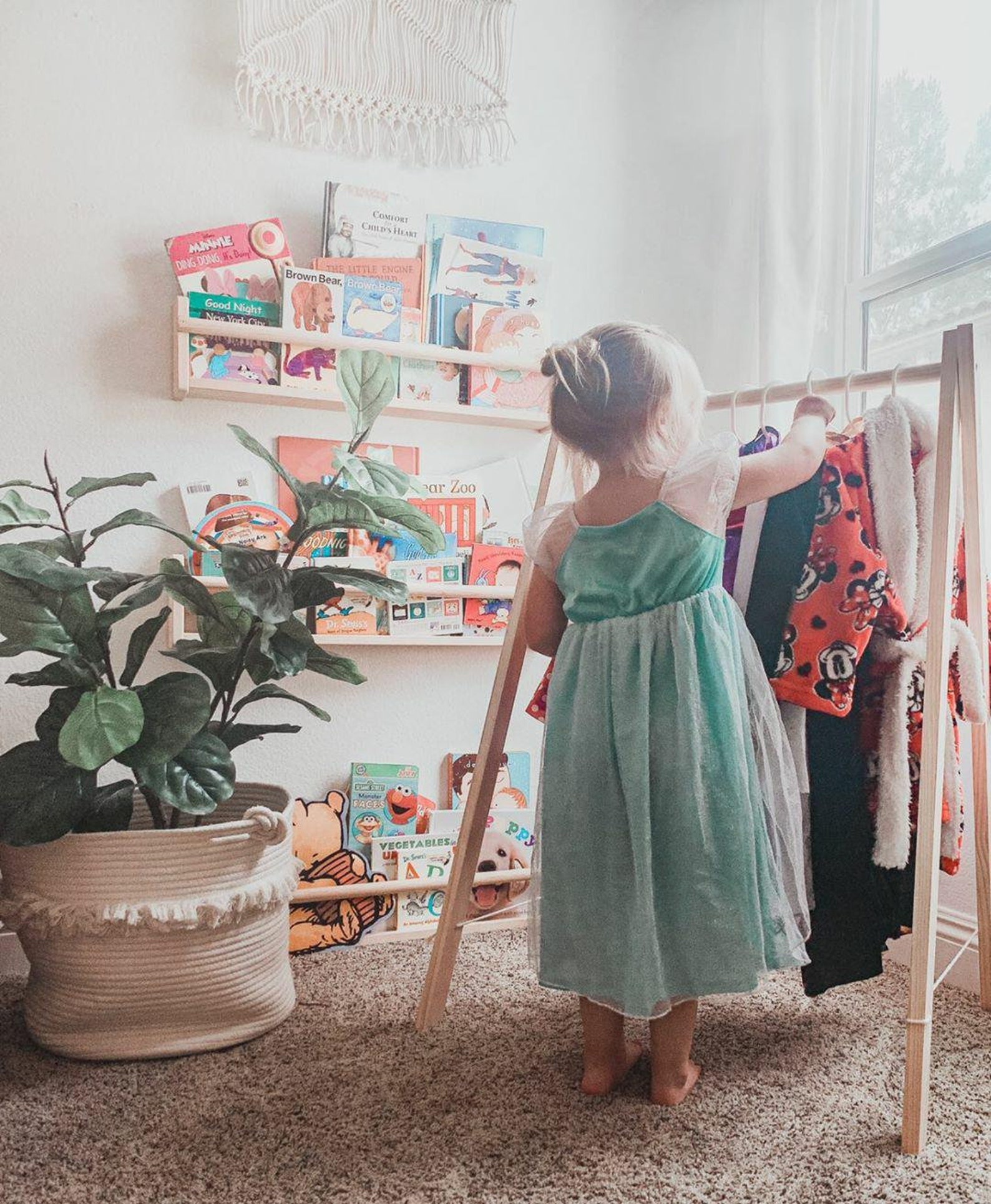 Clothing Rack Natural Kids Closet | Etsy