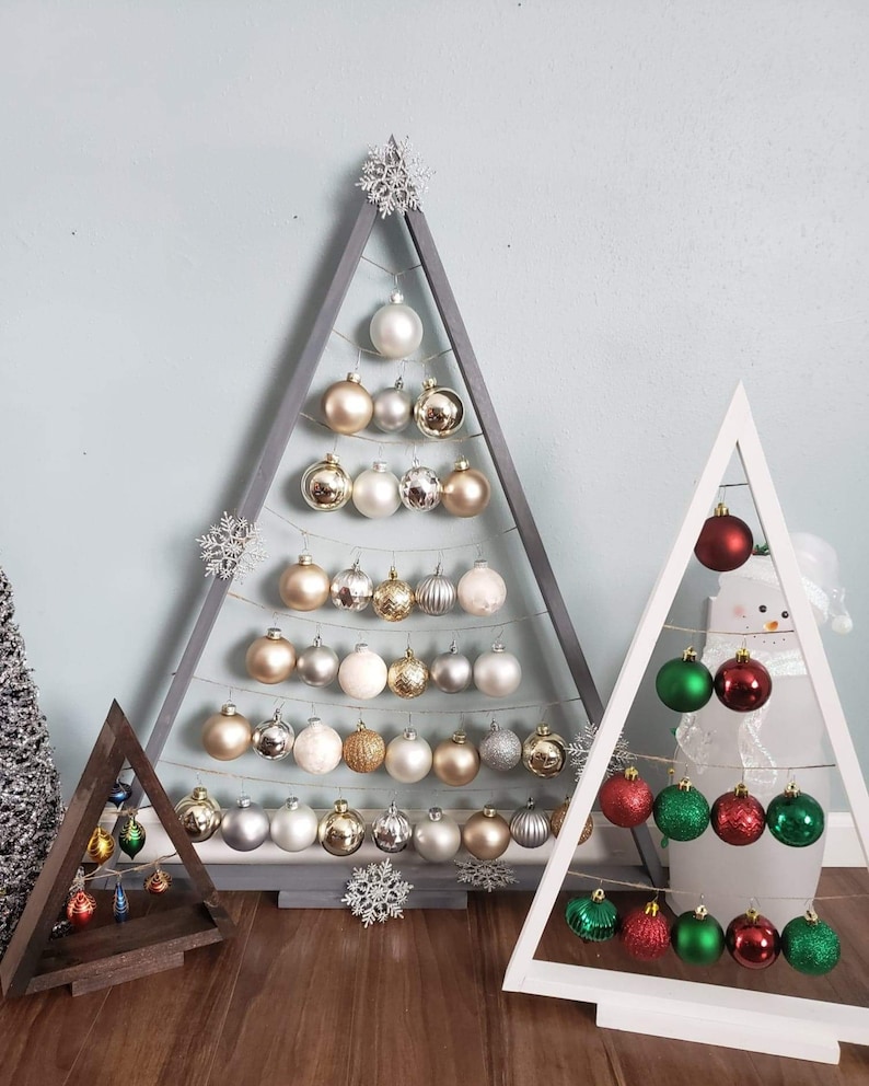 Stained A Frame Christmas Tree Ornament Display Ornament Etsy