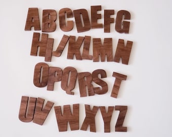 Wooden Alphabet | Etsy