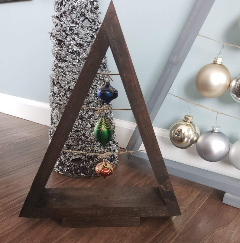 Stained A Frame Christmas Tree Ornament Display Ornament Etsy