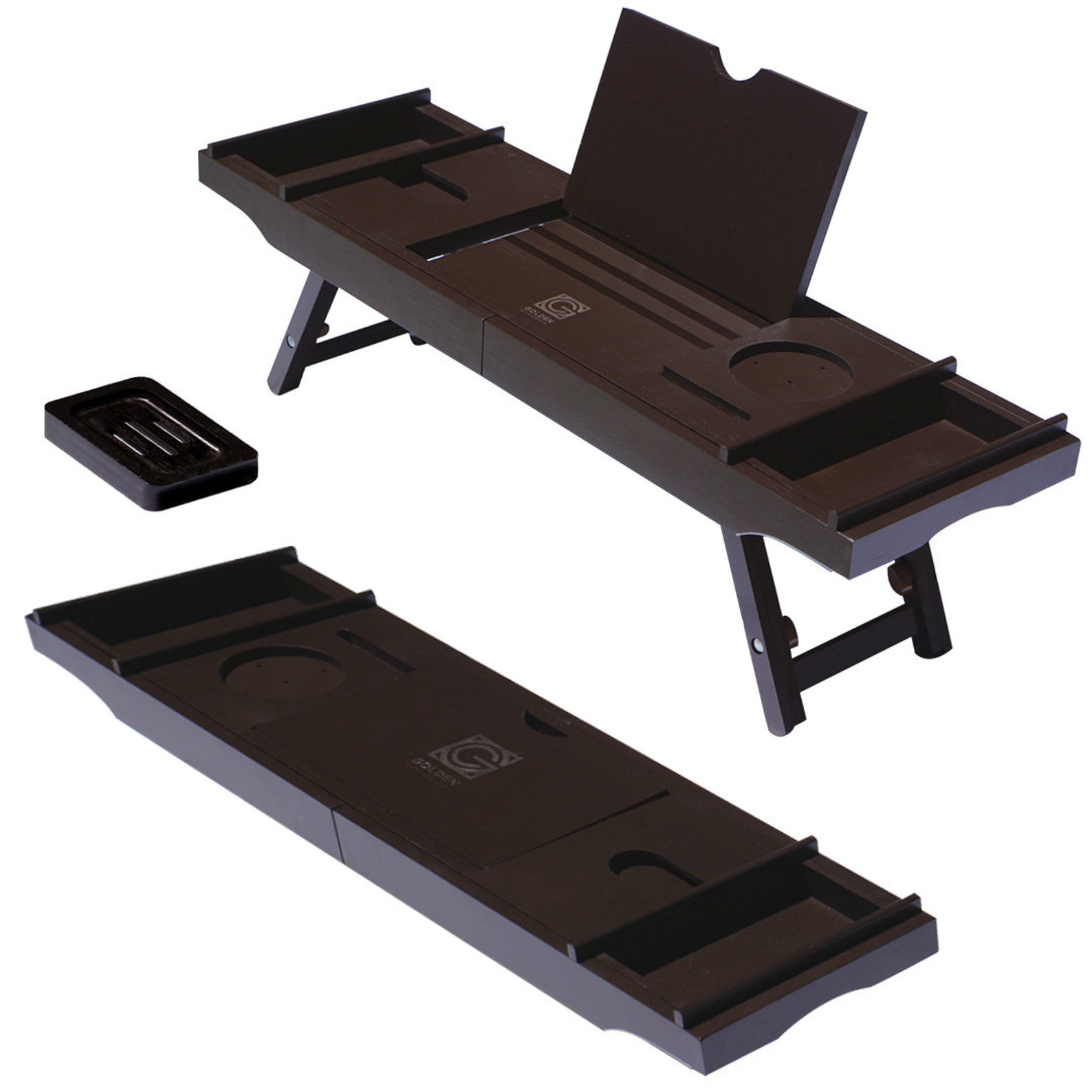 2-in-1 Laptop Desk & Bathtub Tray With Free Soap Holder in a Gift Box ...