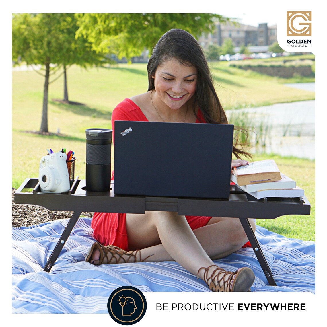 2-in-1 Laptop Desk & Bathtub Tray With Free Soap Holder in a Gift Box ...