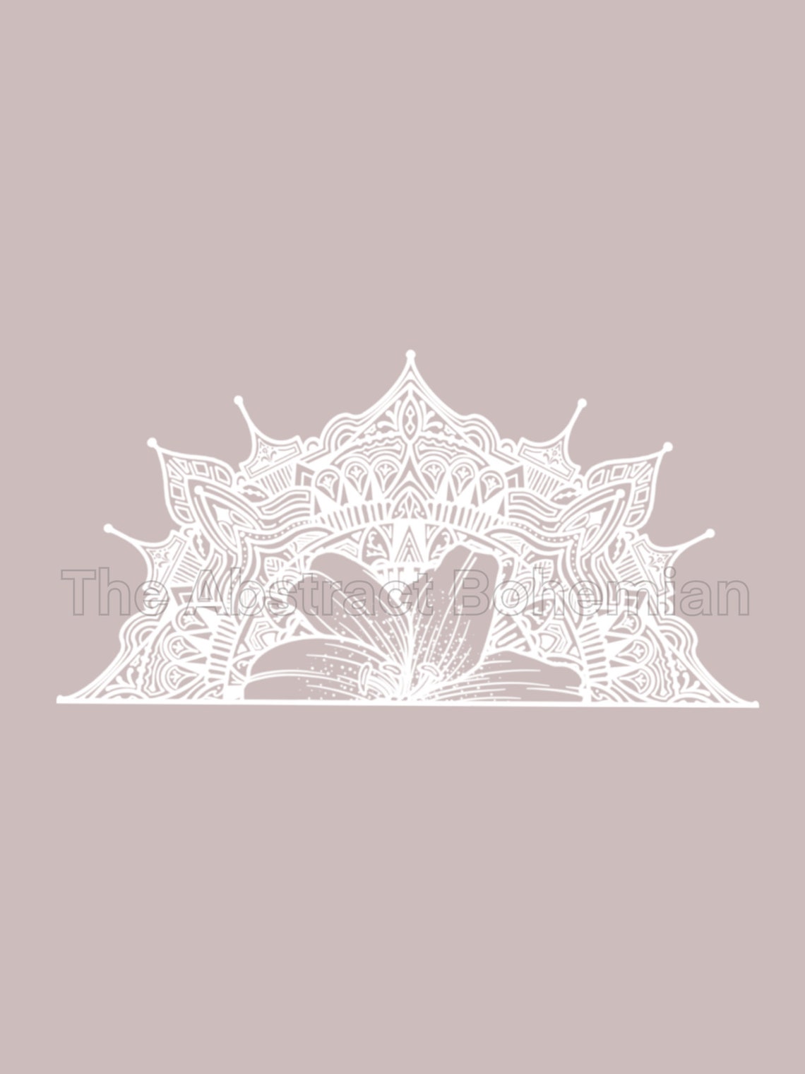 Lily Half Mandala SVG File - Hand Drawn - Etsy