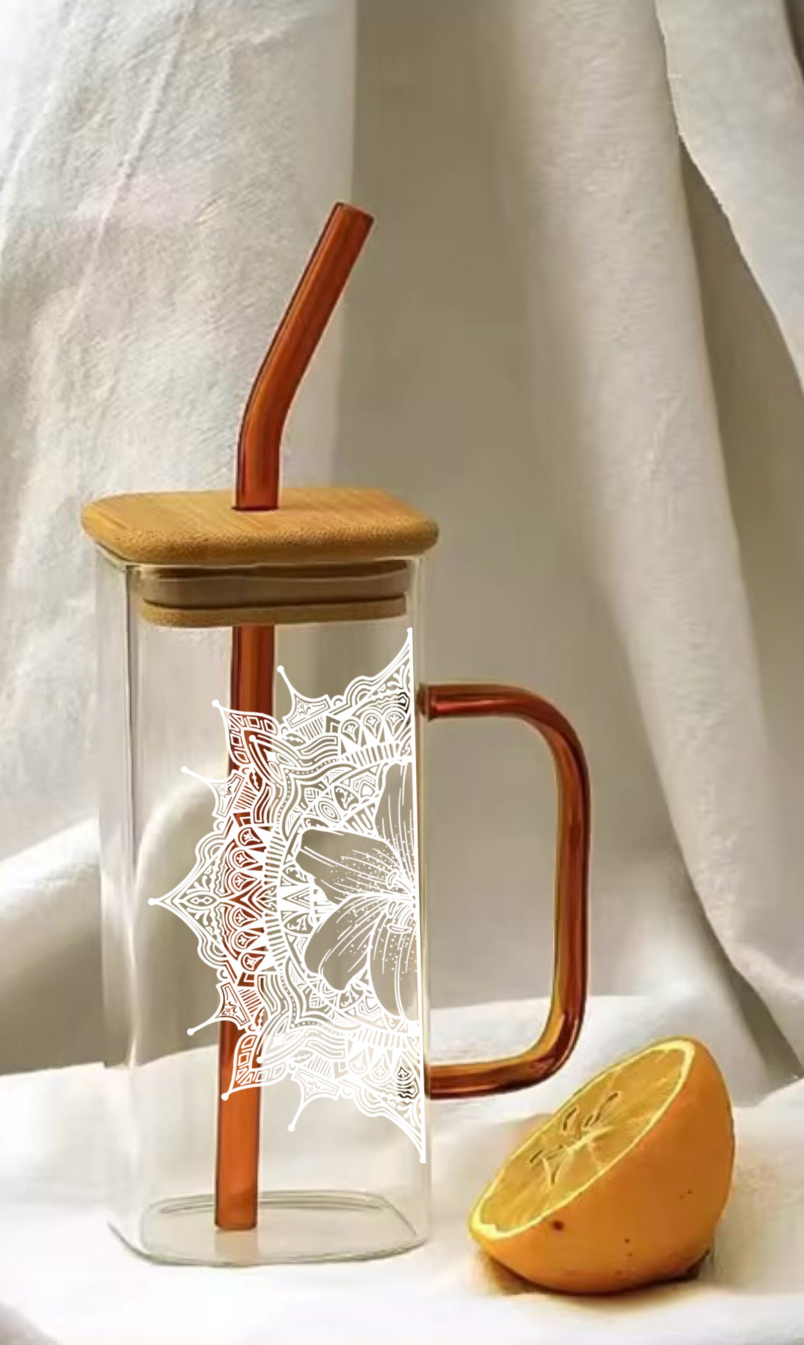 Lily Half Mandala SVG File - Hand Drawn - Etsy