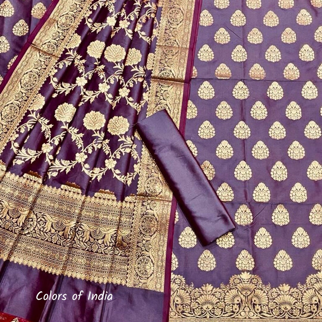 Punjabi Bridal Suit Maroon Color | Unstitched Wedding Suit With Heavy ...
