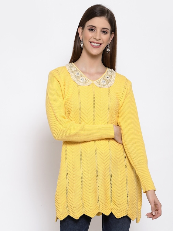 Womens Yellow Sweater Womens White Sweater Womens Wool Sweaters Knit Tunic sweaters for Women FREE SHIPPING Etsy