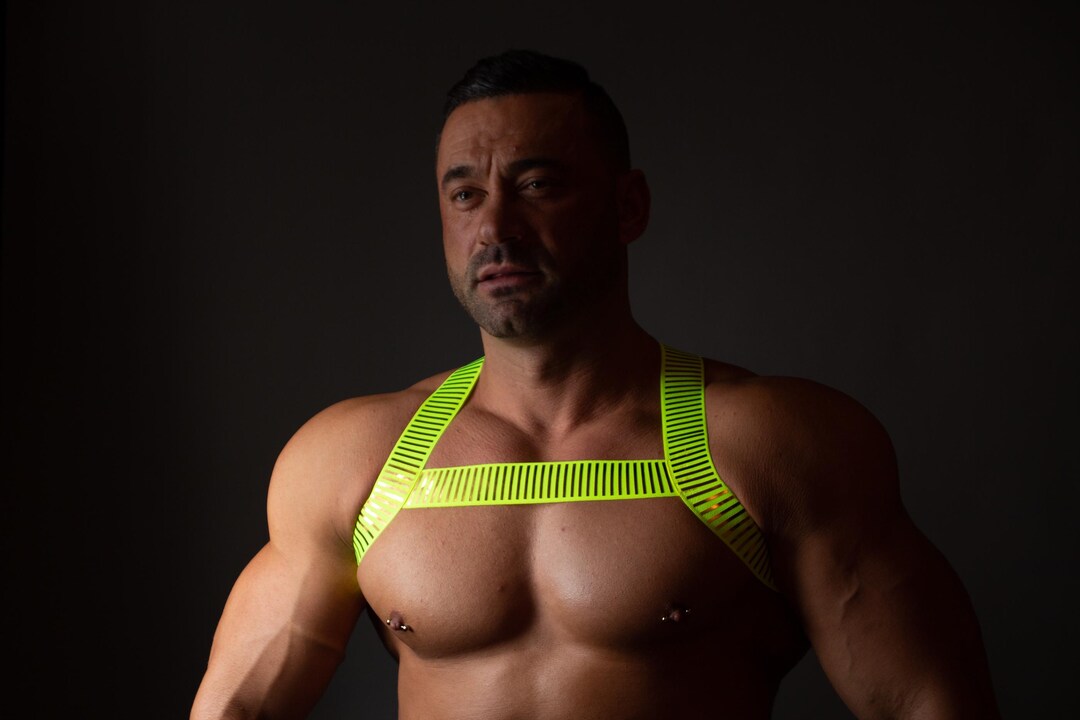Neon Green Fluorescent Male Pride Party Elastic Harness. - Etsy