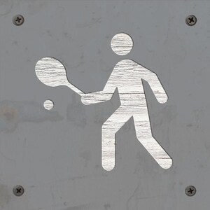 Tennis Player Metal Sign - Etsy