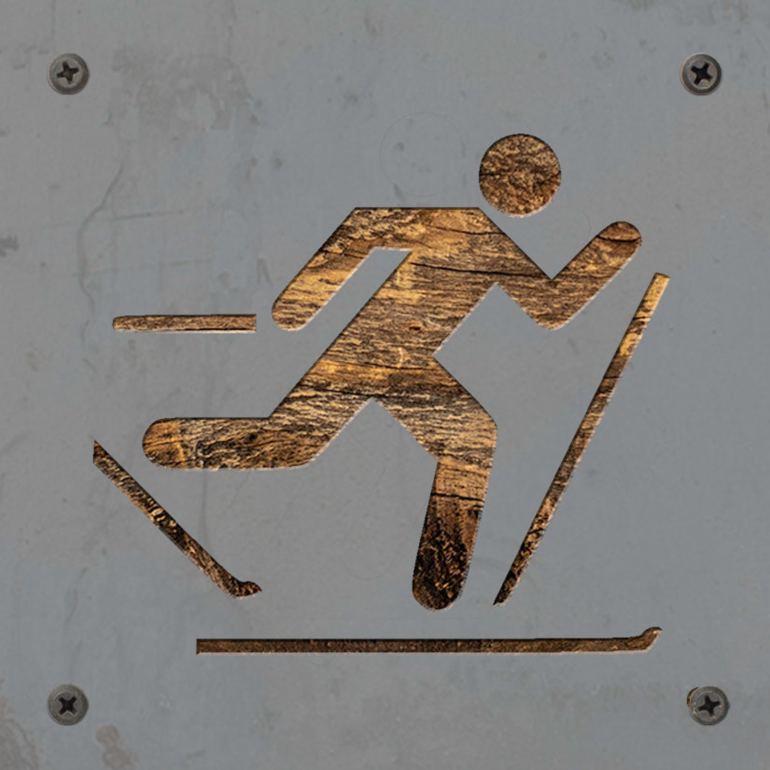 Cross Country Skier Metal and Wood Wall Decor, XC Ski - Etsy