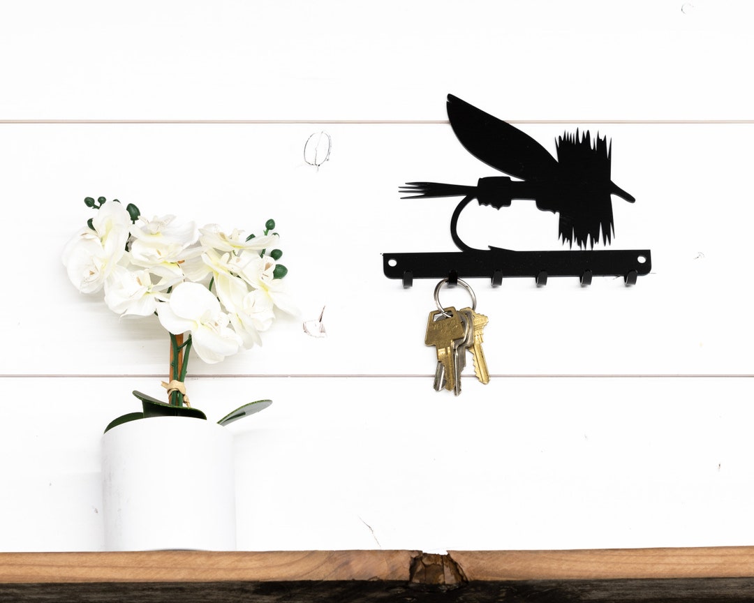 Fly Fishing Fly Key Rack, Fisherman Gift, Fly Fishing, Fly Tying Decor ...