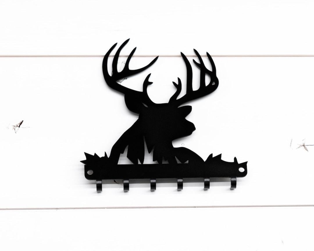 Deer Key Rack, Buck Key Rack, Metal Deer Buck Key Rack, Rustic Key ...
