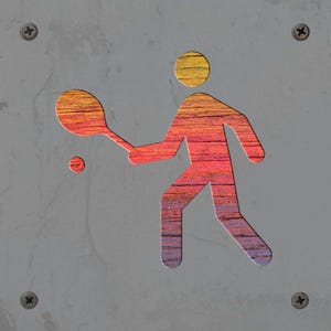 Tennis Player Metal Sign - Etsy