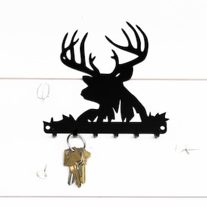 Deer Key Rack, Buck Key Rack, Metal Deer Buck Key Rack, Rustic Key ...
