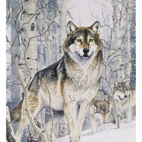 Wolf Fabric Panel - Etsy