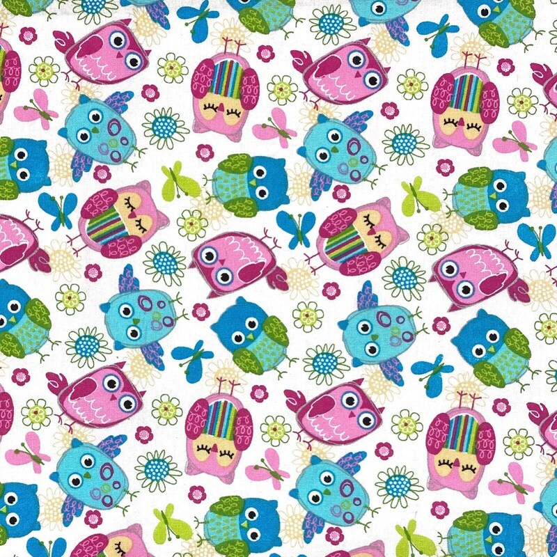 Owl Cotton Fabric - Etsy