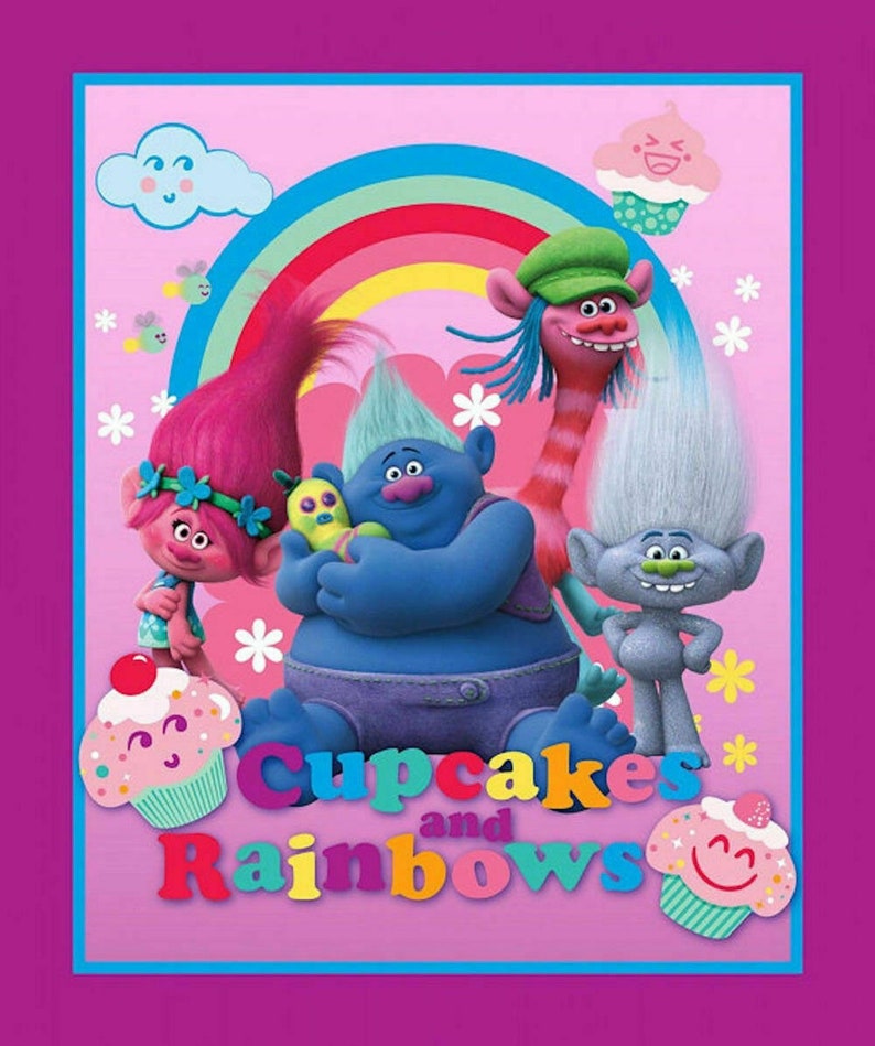 Trolls Poppy Disney Biggie Cooper Girls Cupcake Nursery Sewing - Etsy