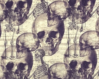 Skull Yoga Skeleton Illustration Fabric Skeleton Yoga by Huebucket ...