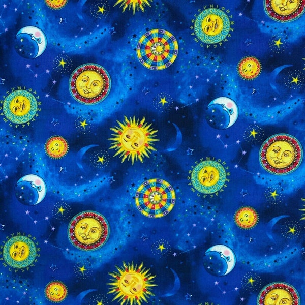 Sun Moon Star Fabric - Etsy
