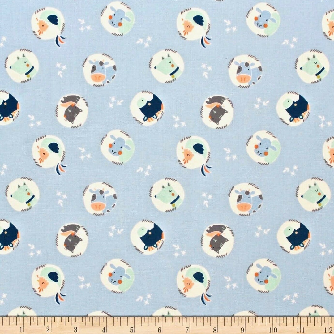 Farm Animals Cluck Moo Oink Animals Nursery Sewing Craft Material ...
