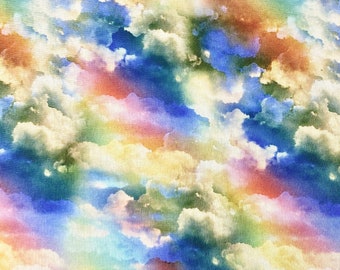 Cloud Print on Poly Spandex Fabric blue 4 Way Stretch/per Yard - Etsy