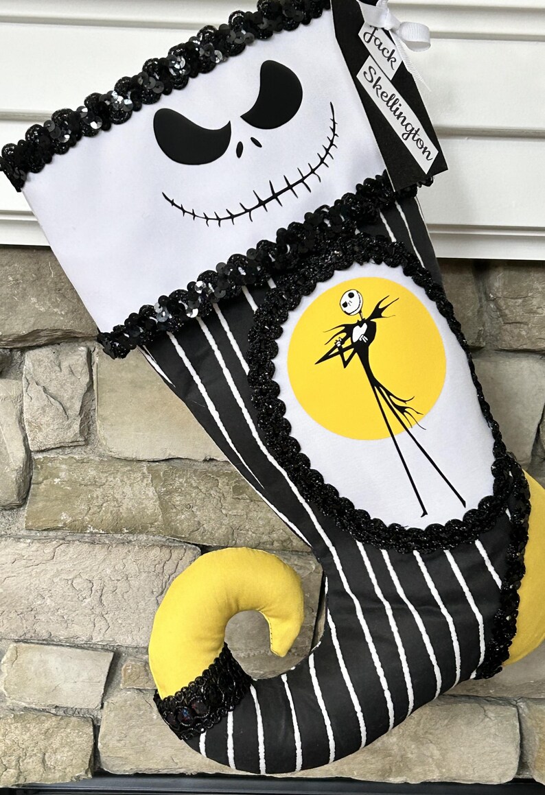 Jack Skellington Nightmare Before Christmas Stocking - Etsy