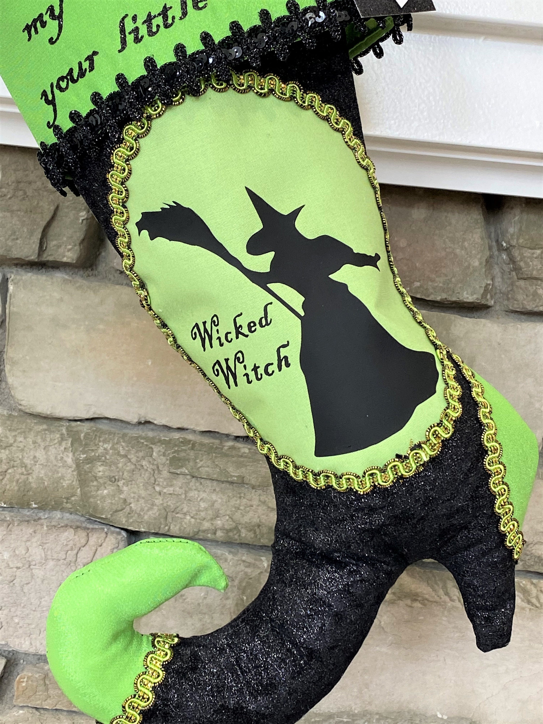 Wizard of OZ Wicked Witch Christmas Stocking | Etsy