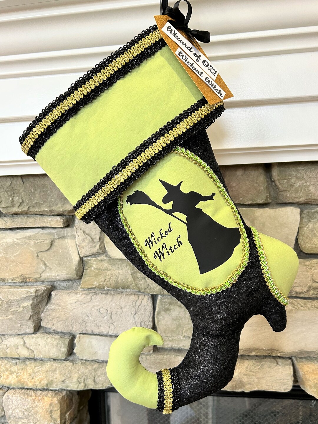 Wizard of OZ Wicked Witch Christmas Stocking - Etsy