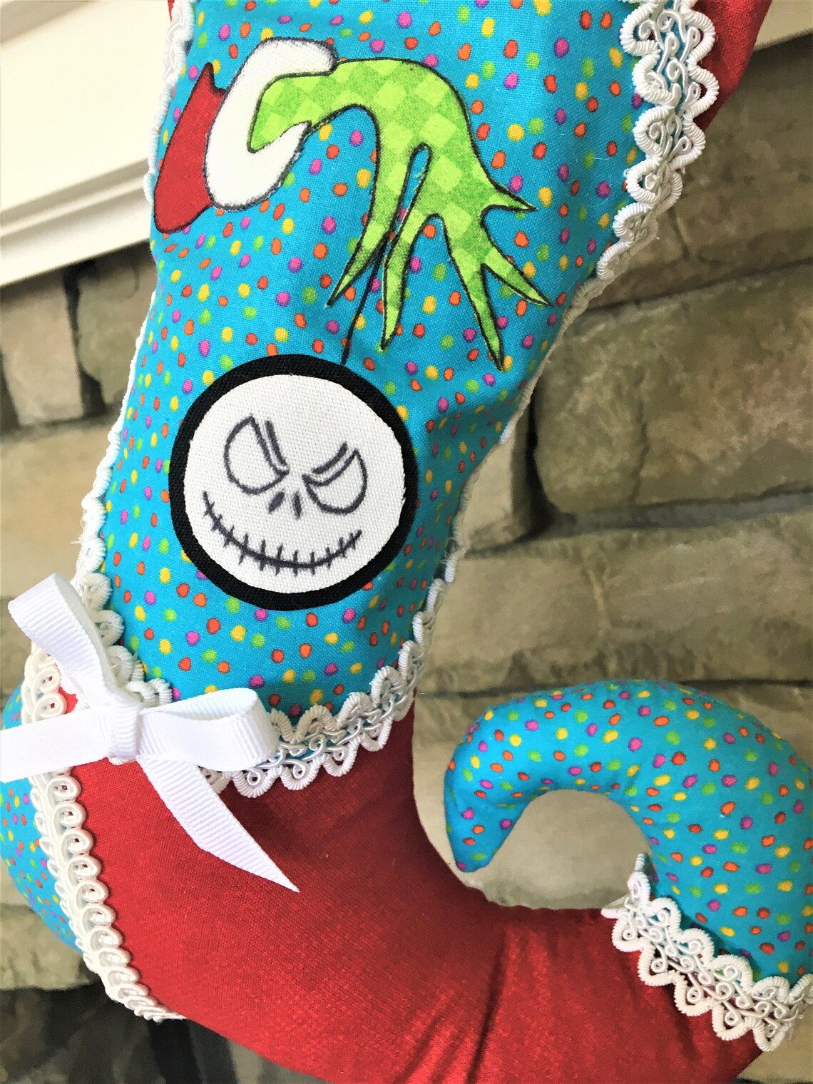 The Grinch Christmas Stocking | Etsy