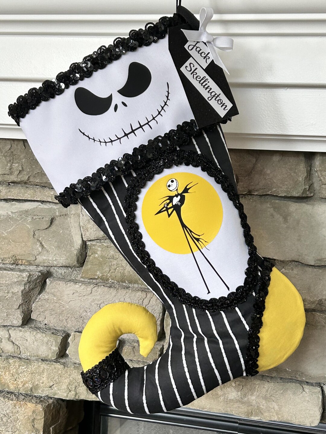 Jack Skellington Nightmare Before Christmas Stocking - Etsy