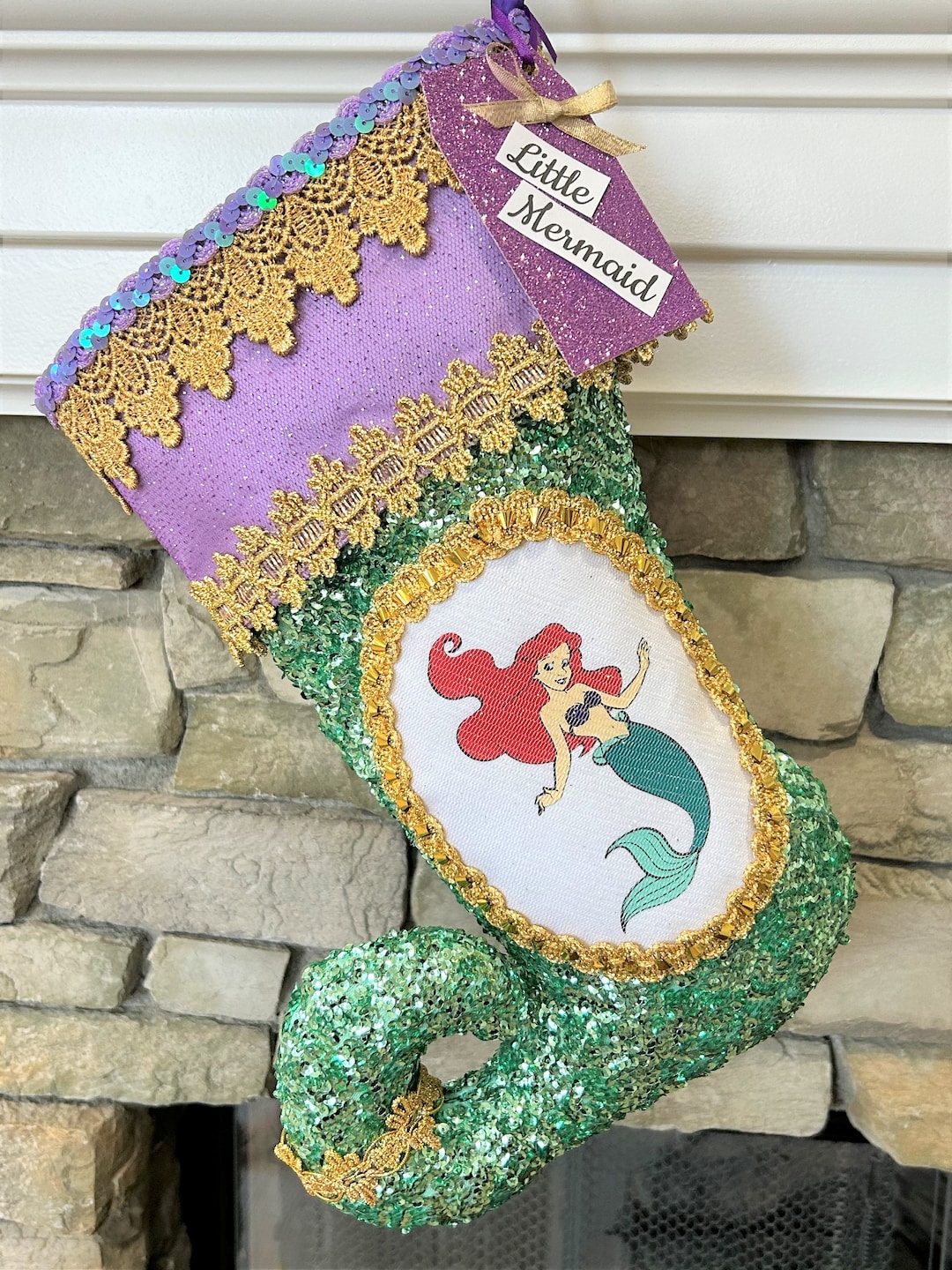 The Little Mermaid Christmas Stocking - Etsy