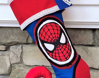 Spider Man Stocking - Etsy