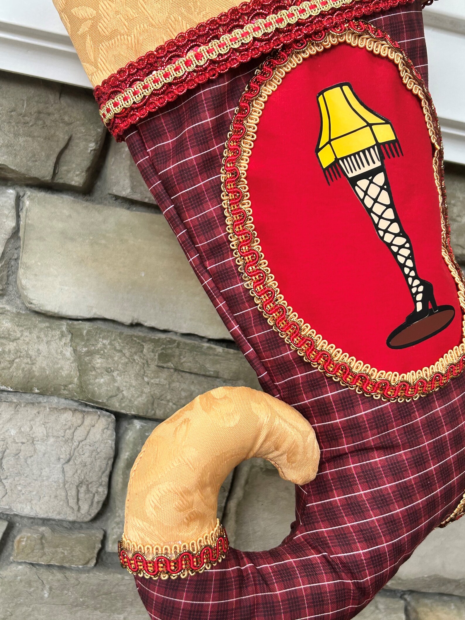 Christmas Story Leg Lamp Stocking - Etsy