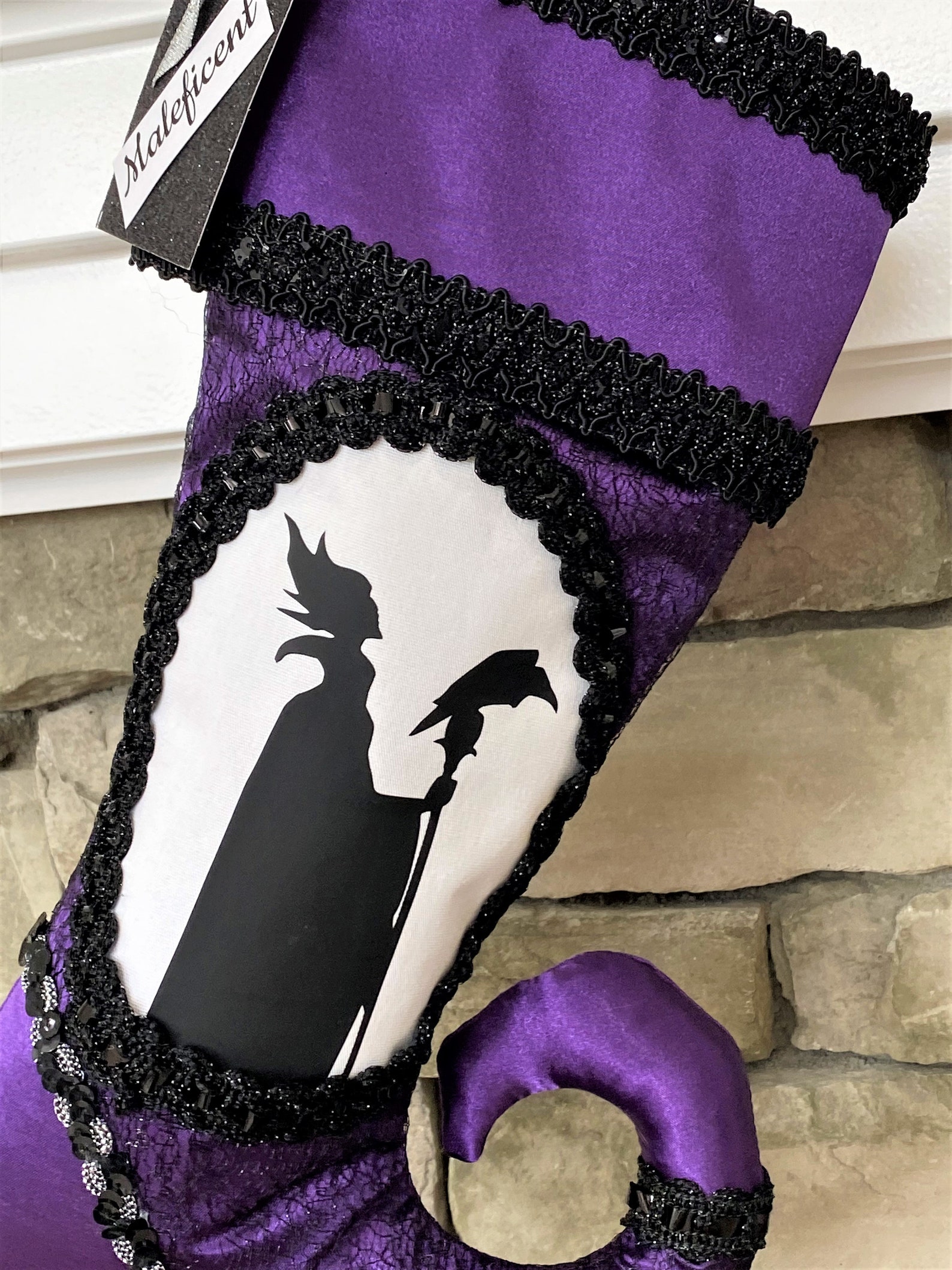 Maleficent Christmas Stocking | Etsy