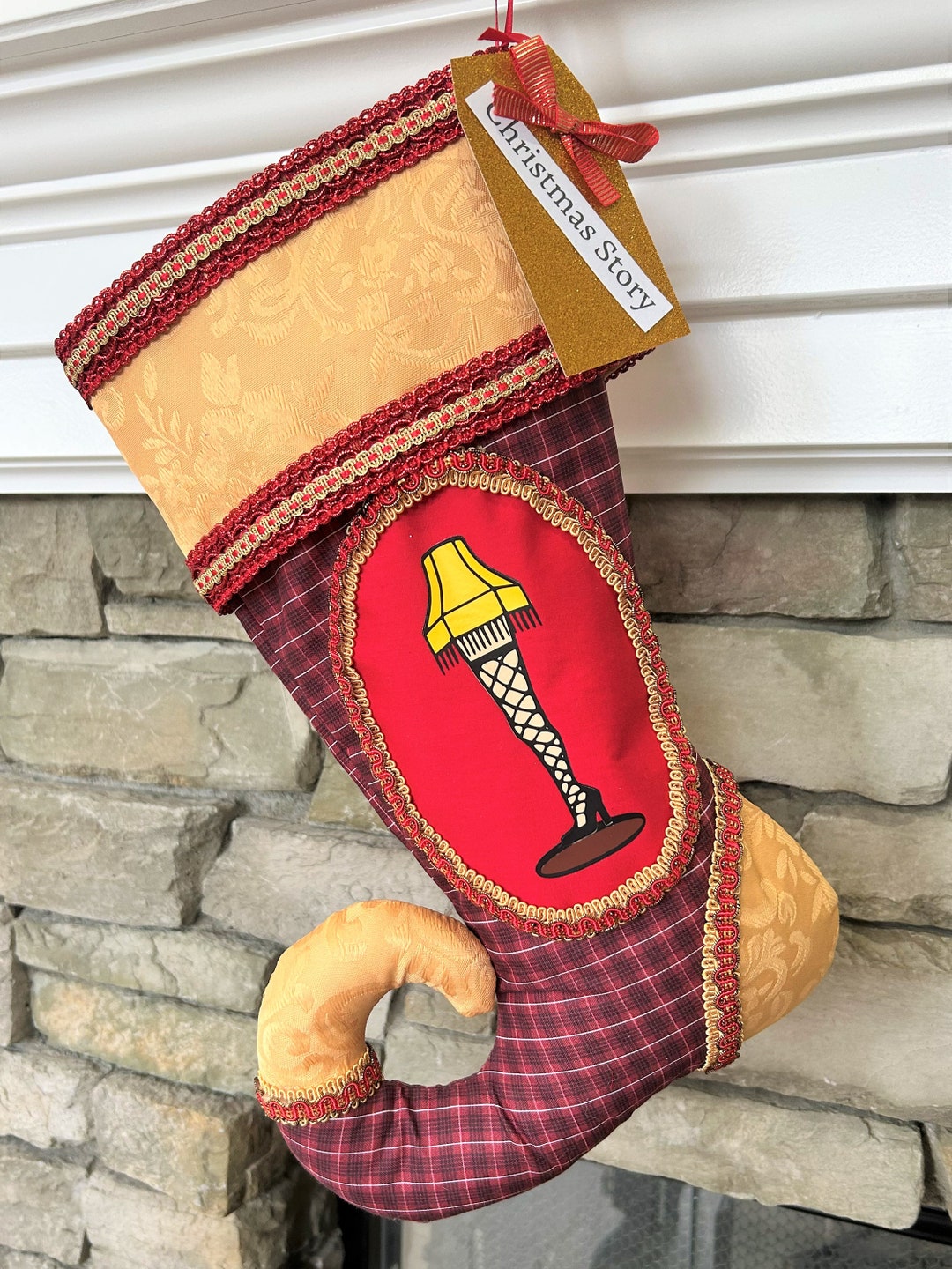 Christmas Story Leg Lamp Stocking - Etsy