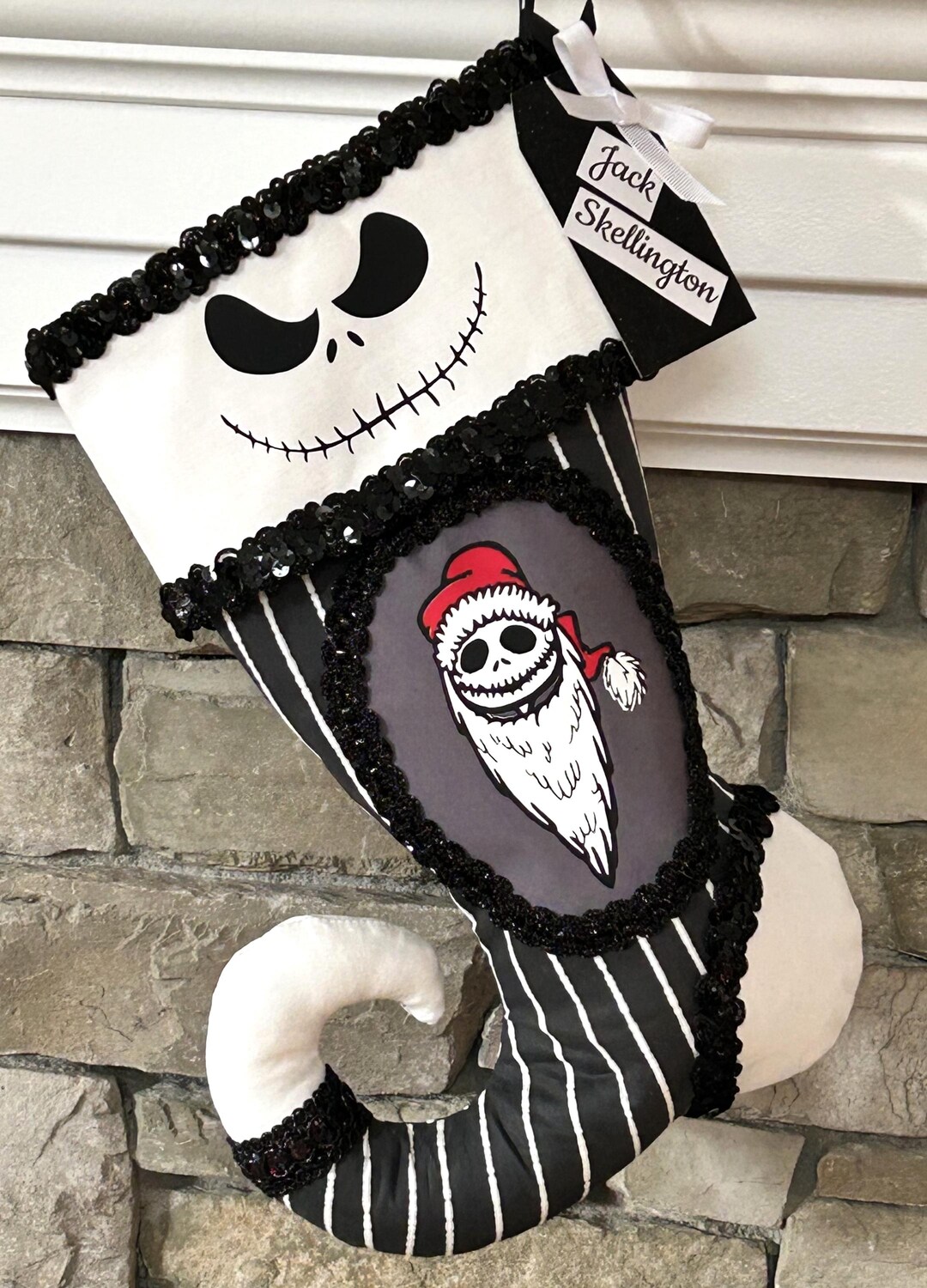 Jack Skellington Nightmare Before Christmas Stocking - Etsy