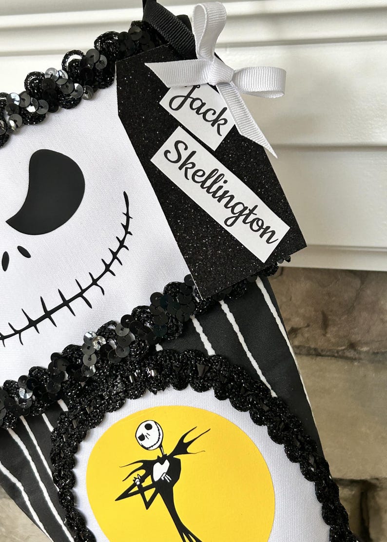 Jack Skellington Nightmare Before Christmas Stocking - Etsy