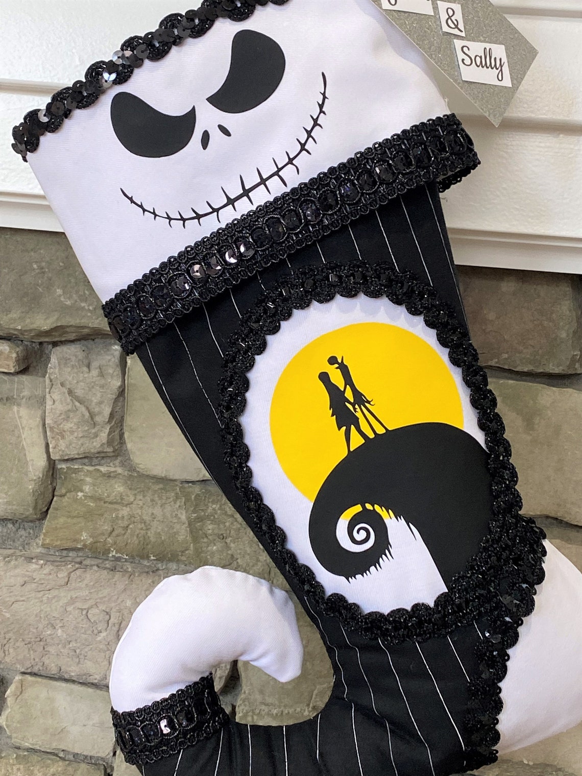 Nightmare Before Christmas Jack and Sally X-mas Stocking - Etsy