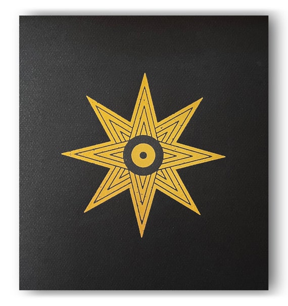 Star of Ishtar Print Gold & Silver Versions Prosperity and - Etsy