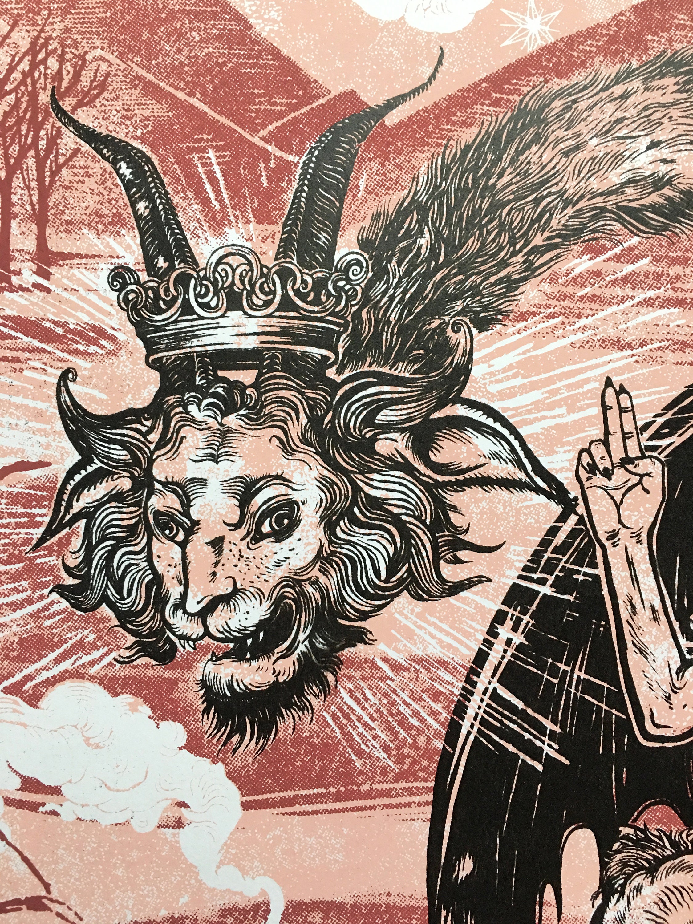 Baphomet, Baphometh Print, Silkscreen Print, 'beauty and the Beast ...