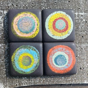 Circle Artisan Custom Tile-artisan Funky Circle-kandinsky Tile-bold ...