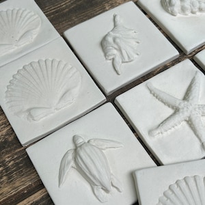 Seashell Porcelain Tile 3/4/6inch 7.6/10/15.25cm-starfish Tile-scallop ...